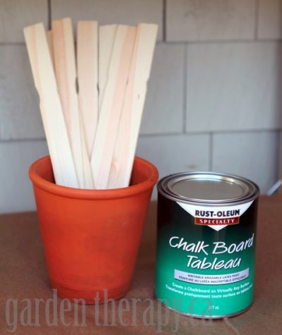 Chalkboard Paint Plant Markers - Garden Therapy