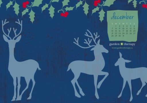 December Desktop Calendar Winter Woodland Theme - Garden Therapy