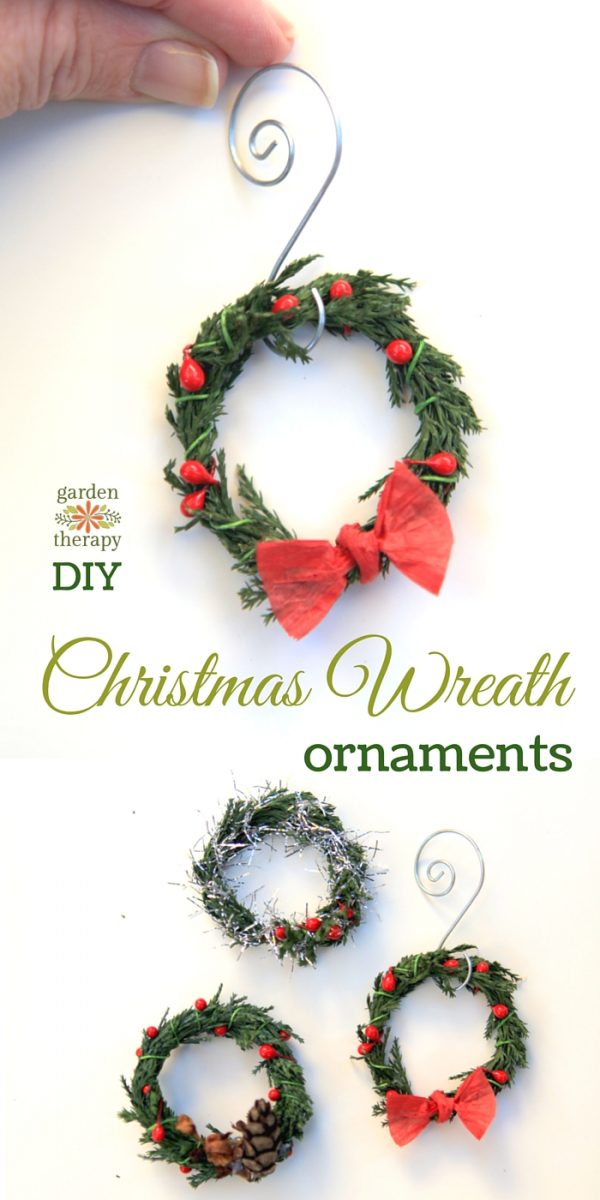 Miniature Evergreen Wreath Ornaments - Garden Therapy