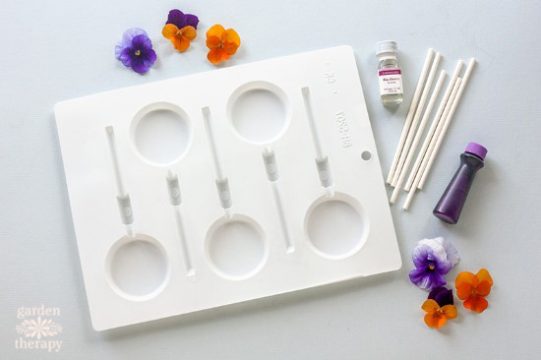 A Sweet Garden Party Treat: Edible Flower Lollipops - Garden Therapy