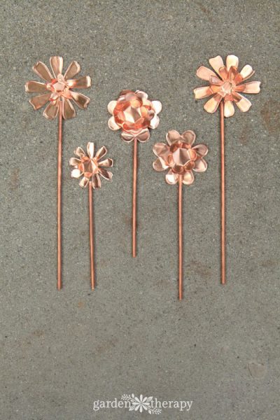These Copper Garden Art Flowers Will Never Stop Blooming - Garden Therapy