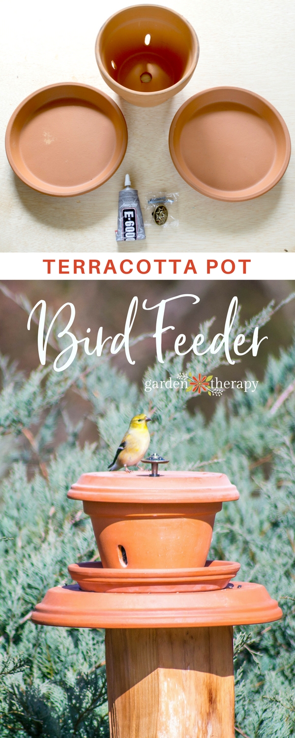 Put Backyard Birds on a Pedestal with this Flowerpot Bird Feeder ...