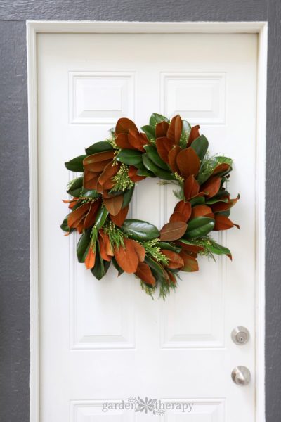 How to Make a Fresh Magnolia Wreath - Garden Therapy
