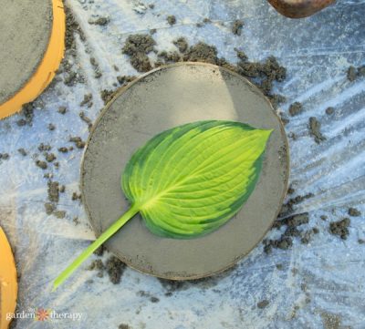 DIY Leaf Print Stepping Stones - Garden Therapy
