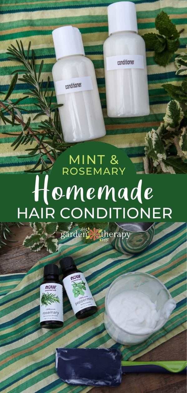 DIY Conditioner - Rosemary Mint Hair Care Recipe - Garden Therapy