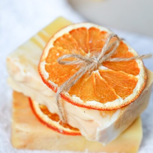 Liquid Sunshine Orange Soap With Dried Orange Slices - Garden Therapy