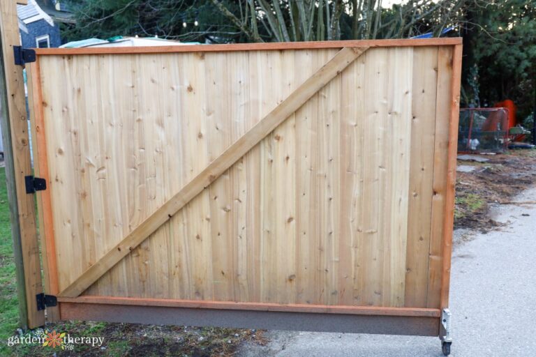 DIY Affordable Cedar Swing Gate Design for a Backyard Driveway