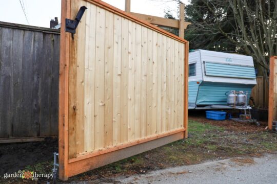 DIY Affordable Cedar Swing Gate Design for a Backyard Driveway